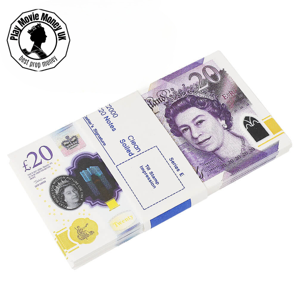 NEW EDITION PROP MONEY UK £20 GBP POUNDS REALISTIC MONEY – PlayMovieMoneyUK